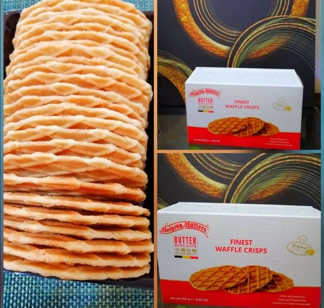 Belgian Waffle Biscuit, Food & Drinks, Packaged & Instant Food on Carousell