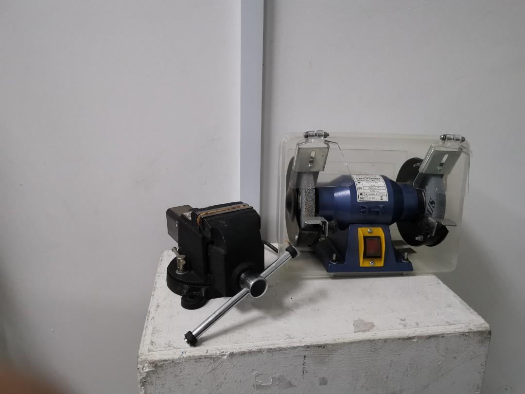 Bench Vise and Grinder, Furniture & Home Living, Home Improvement ...
