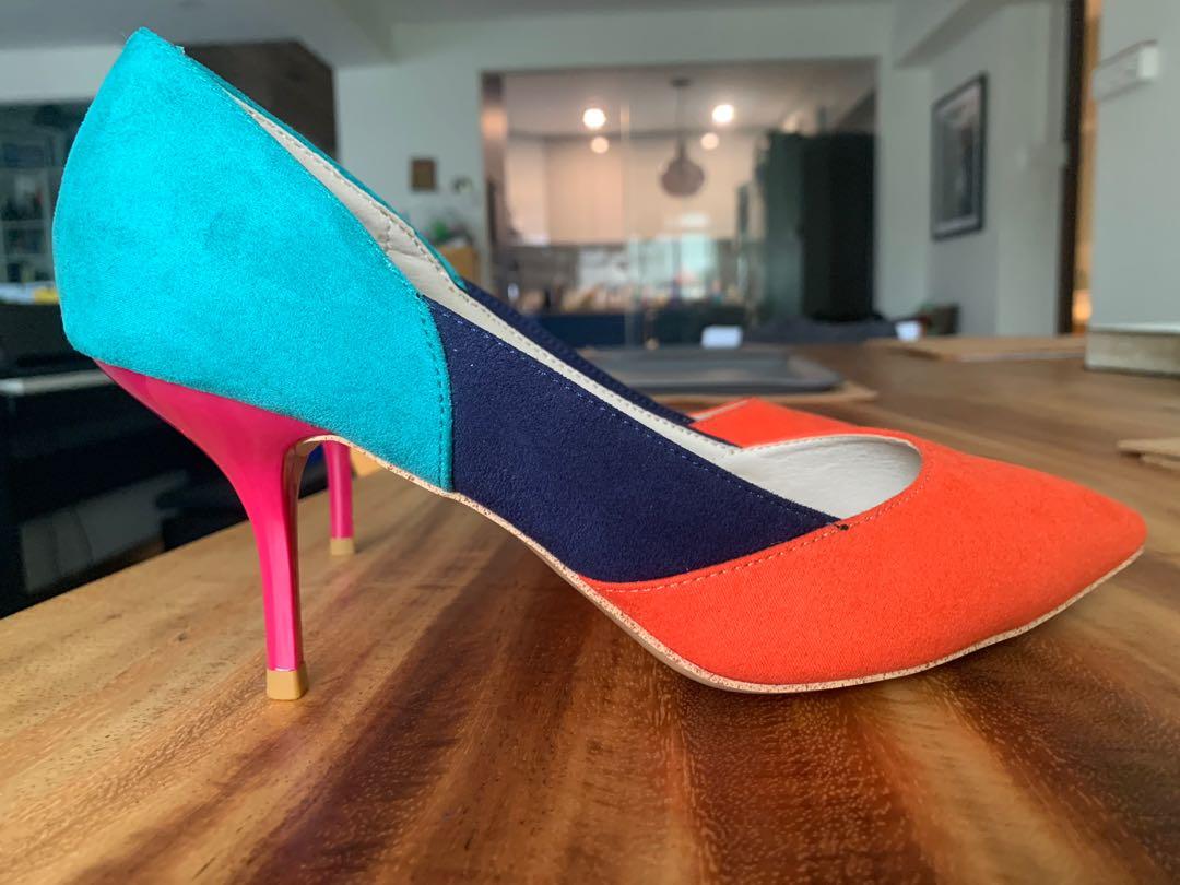 New colourful heels 39, Women's Fashion, Footwear, Heels on Carousell