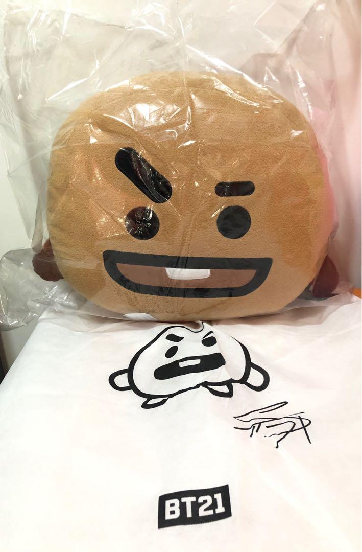 BT21 FACE CUSHION 42CM SHOOKY OFFICIAL, Hobbies & Toys, Memorabilia ...