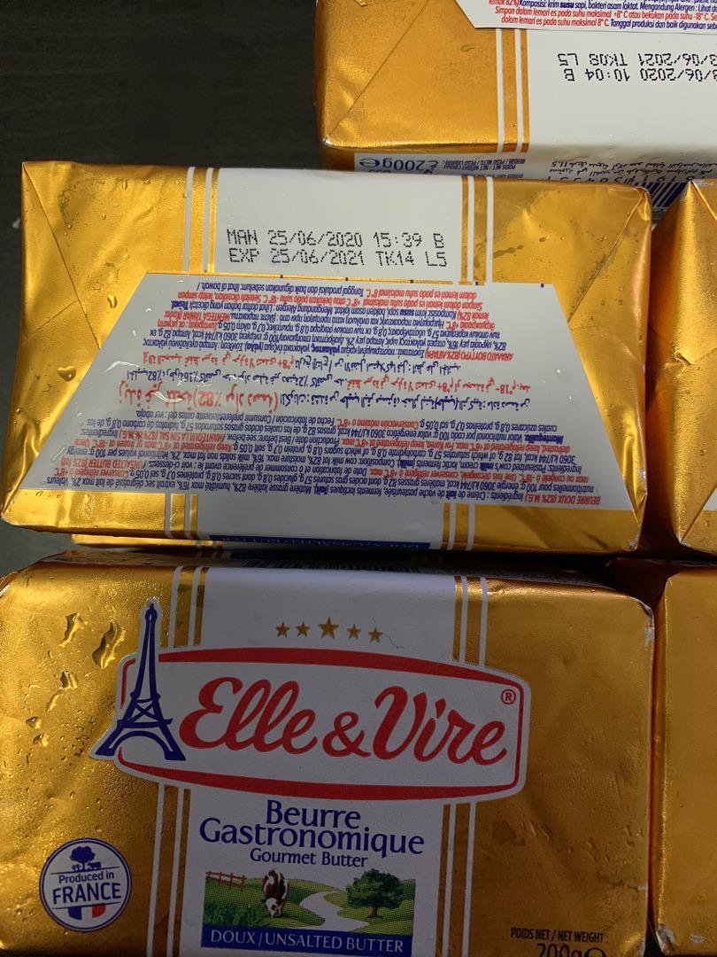 Bundle Unsalted butter (Elle & Vire) 10 blocks, Food & Drinks, Packaged ...