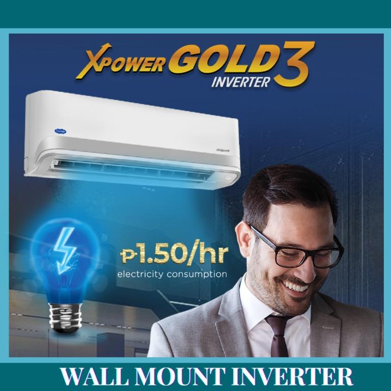 Carrier Xpower Gold 3 Split Type Inverter, TV & Home Appliances, Air ...