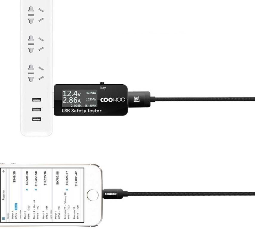 Coowoo USB Current Detector Tester Mini USB2.0 Voltage Charging ...