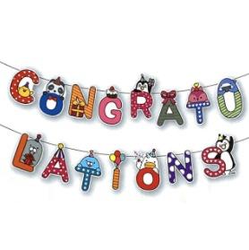 Cute Congratulations Banner, Hobbies & Toys, Stationary & Craft ...