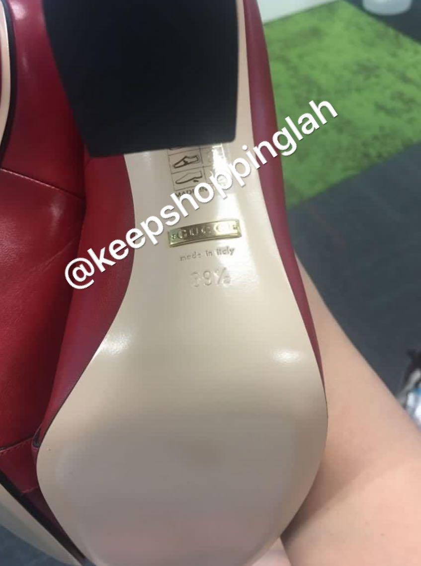 Gucci Marmont Red Heels Shoes (NEW), Women's Fashion, Footwear, Heels ...