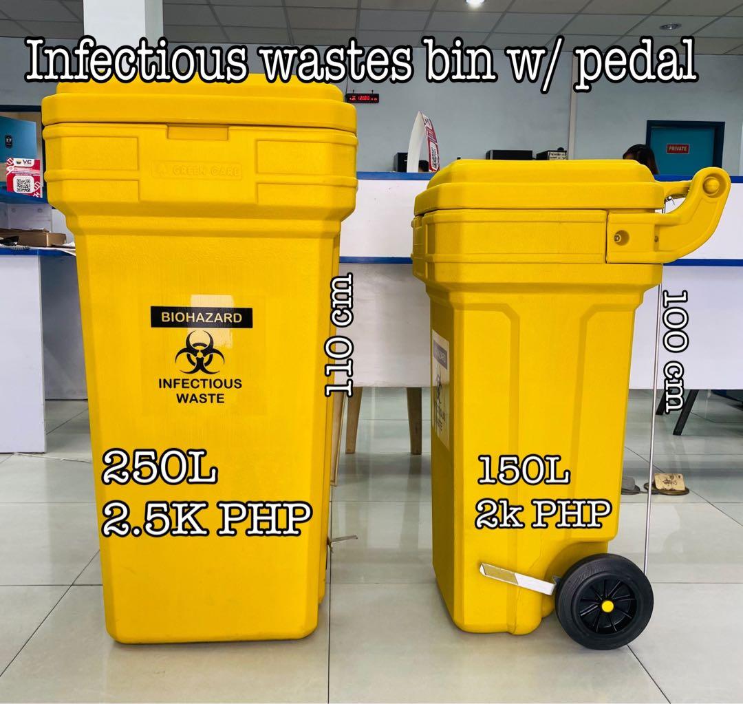 MEDICAL WASTES BIN 150L and 250L, Furniture & Home Living, Cleaning ...