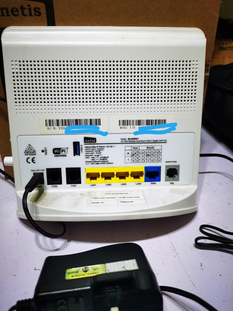 Modem Router Netis DL4480V1 AC1200, Computers & Tech, Parts ...