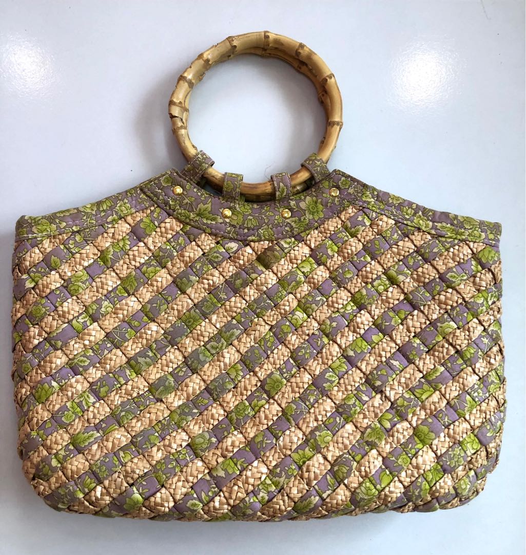 Native Bag w/ Bamboo Handles, Women's Fashion, Bags & Wallets, Purses ...