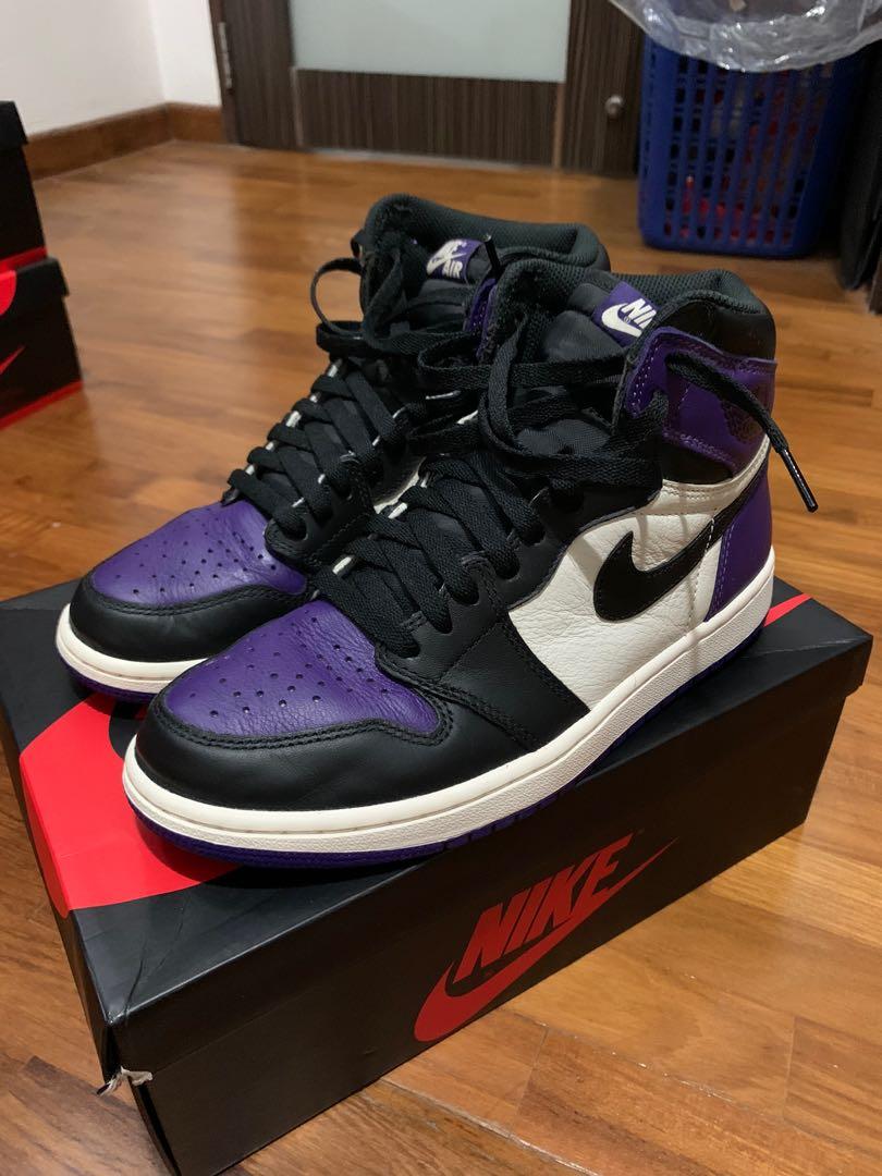 Nike Air Jordan 1 retro Hi court purple 1.0, Men's Fashion, Footwear ...