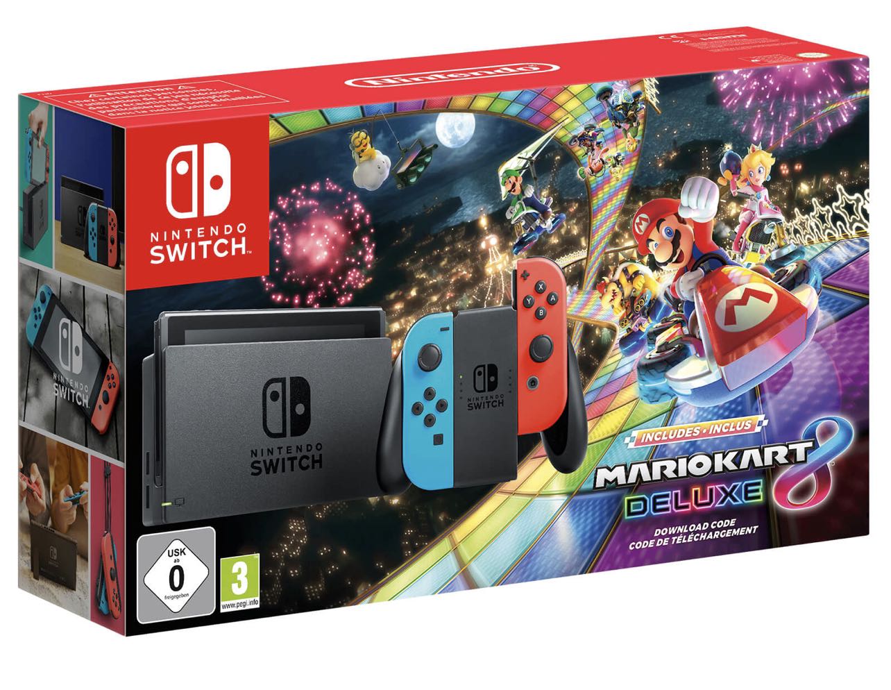 Nintendo Switch Gen 1 console full set with gen 2 joycon + 1 game ...