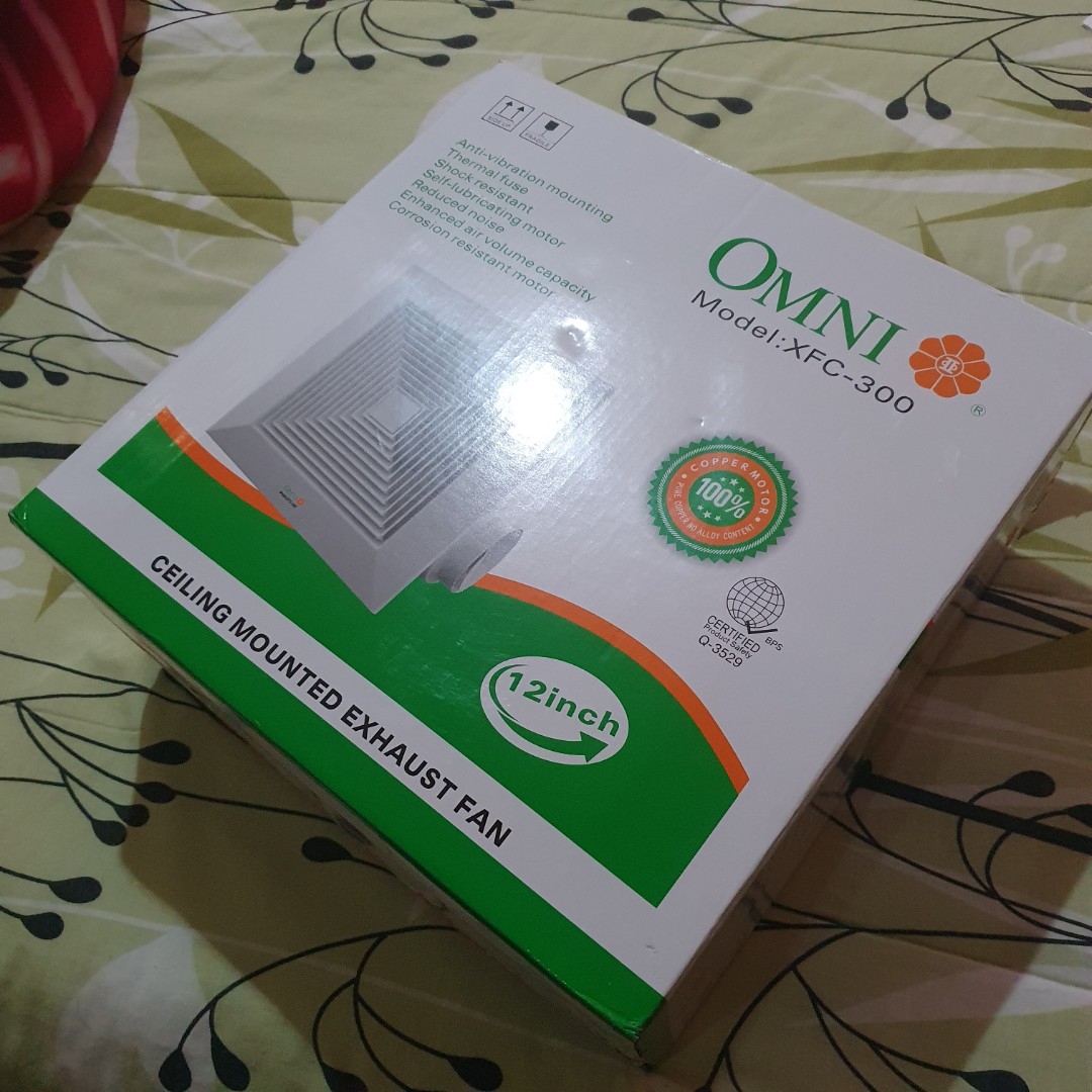 Omni 12 inch ceiling exhaust ventilation fan, Furniture & Home Living ...