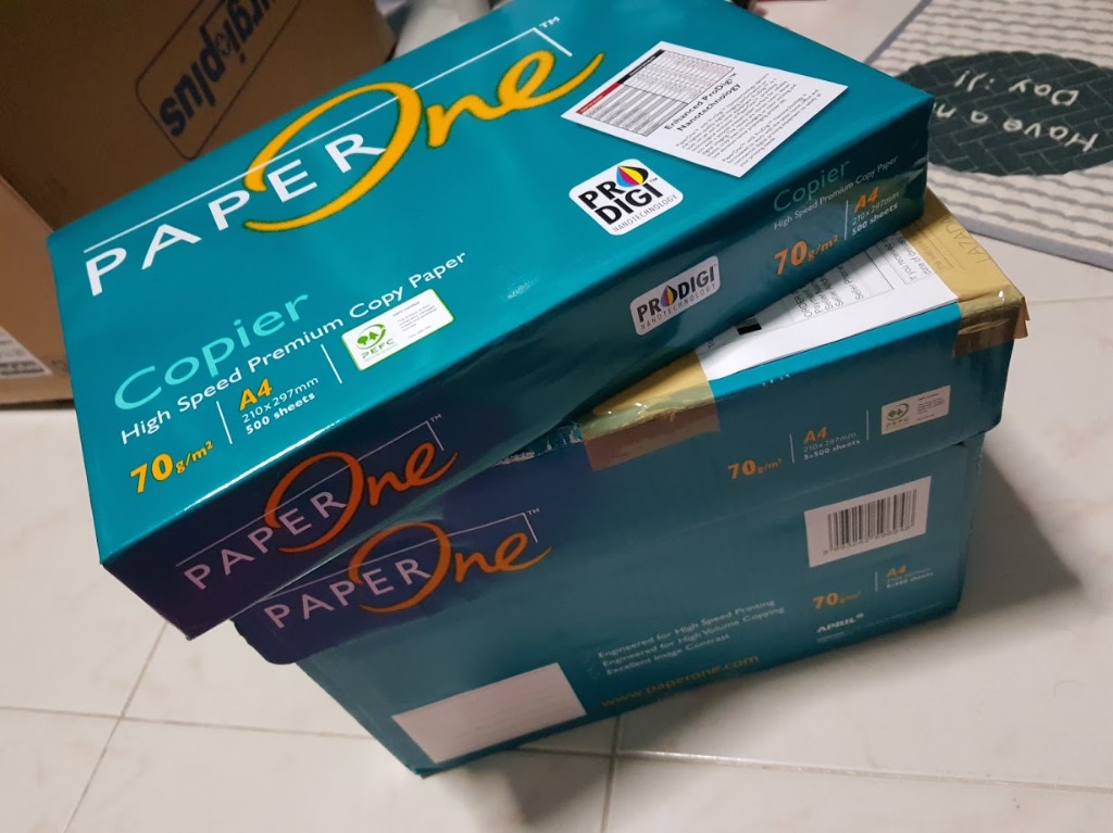 PaperOne A4 White Paper x 5, Hobbies & Toys, Stationery & Craft ...