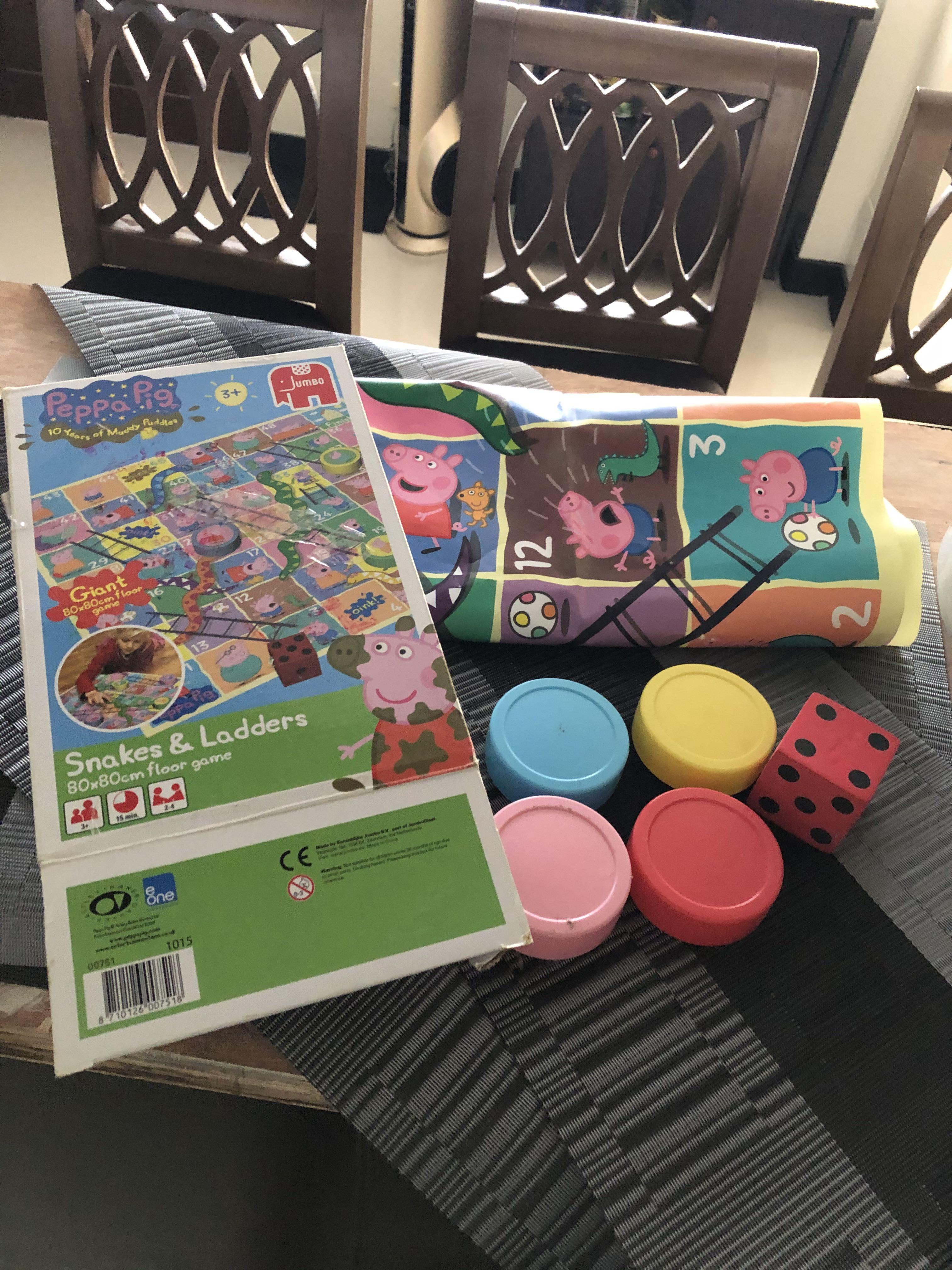 Peppa Pig Snake and Ladder Game, Hobbies & Toys, Toys & Games on Carousell