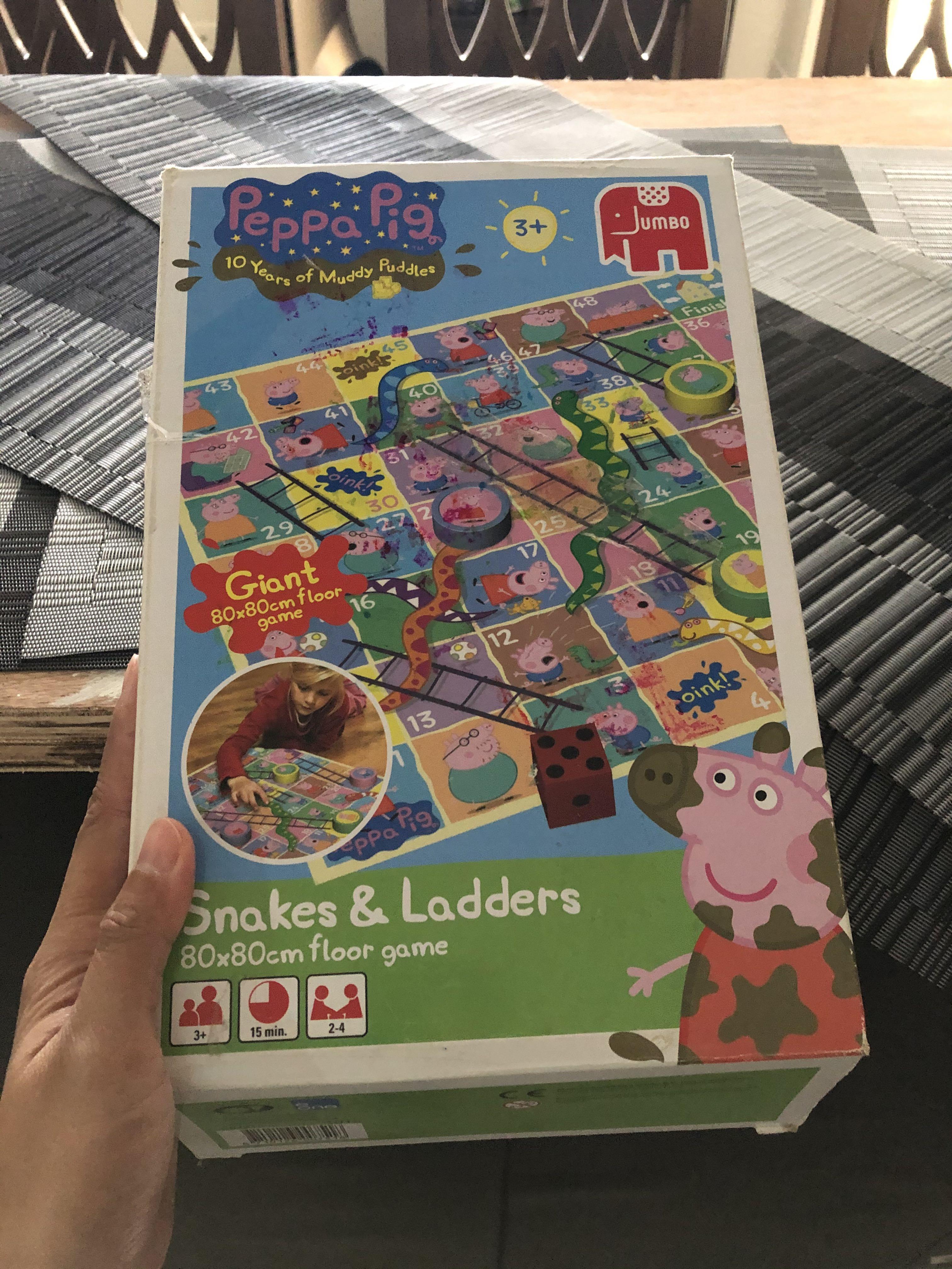 Peppa Pig Snake and Ladder Game, Hobbies & Toys, Toys & Games on Carousell