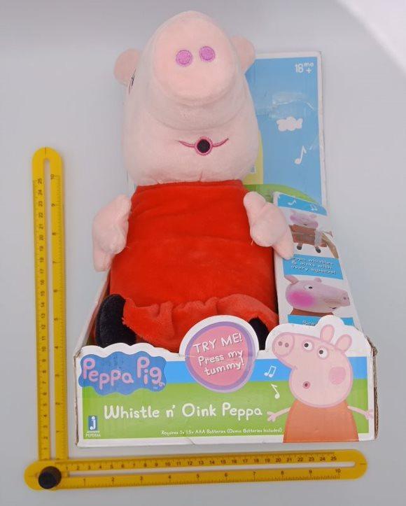Peppa Pig Whistle n' Oink Feature Plush Stuffed Toy Blushing Cheeks ...