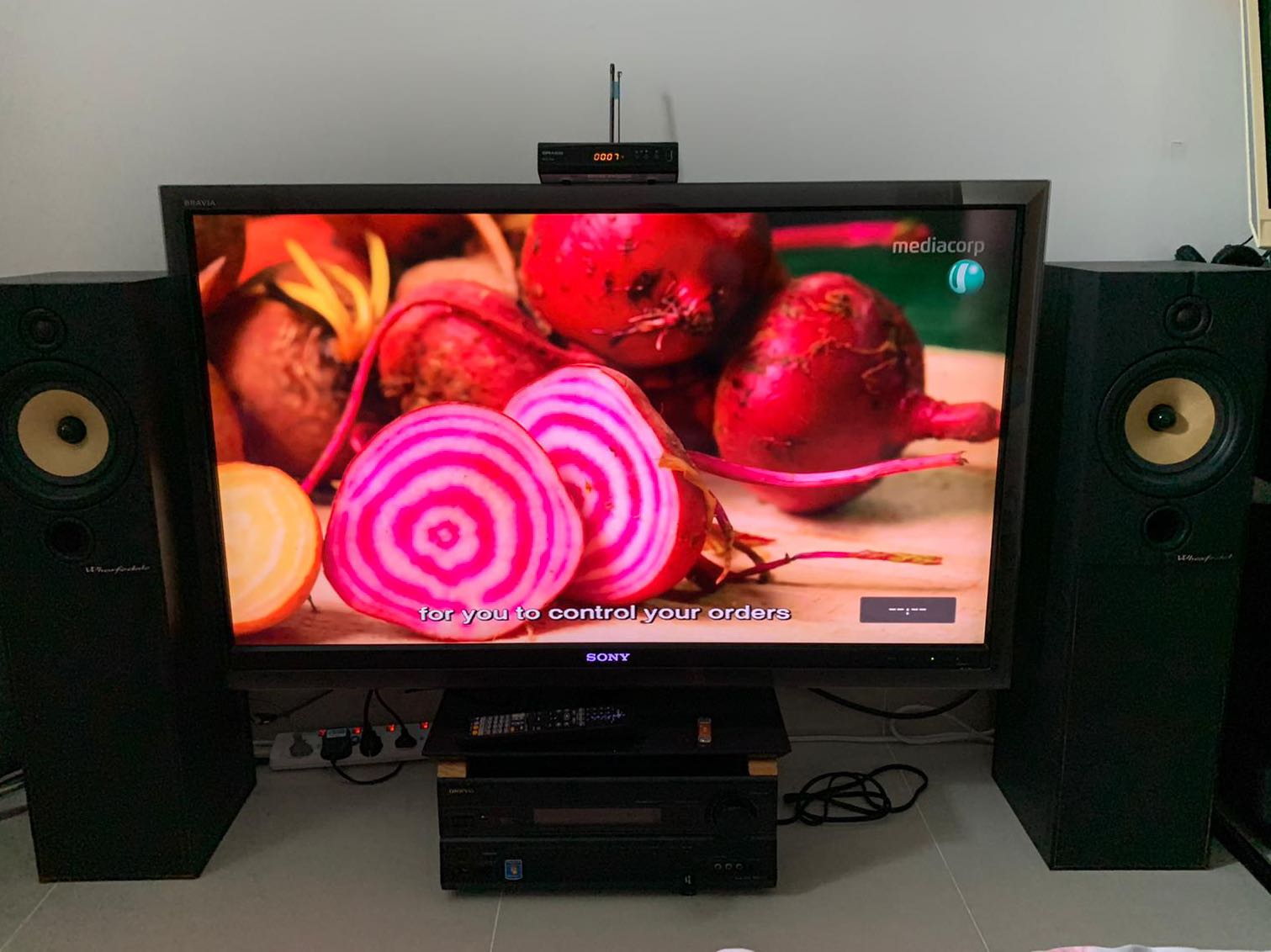 Sony TV with Wharfedale speakers and ONKYO amplifier, Audio, Soundbars ...