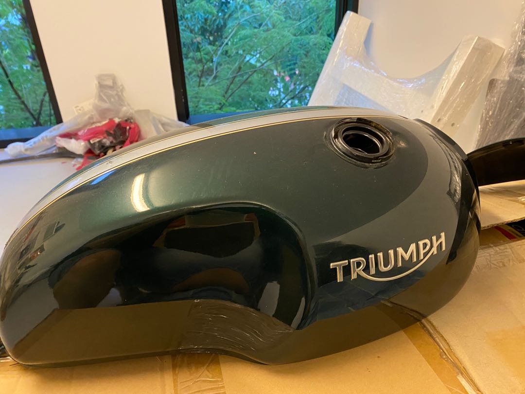 Triumph Thruxton Tank, Motorcycles, Motorcycle Accessories on Carousell