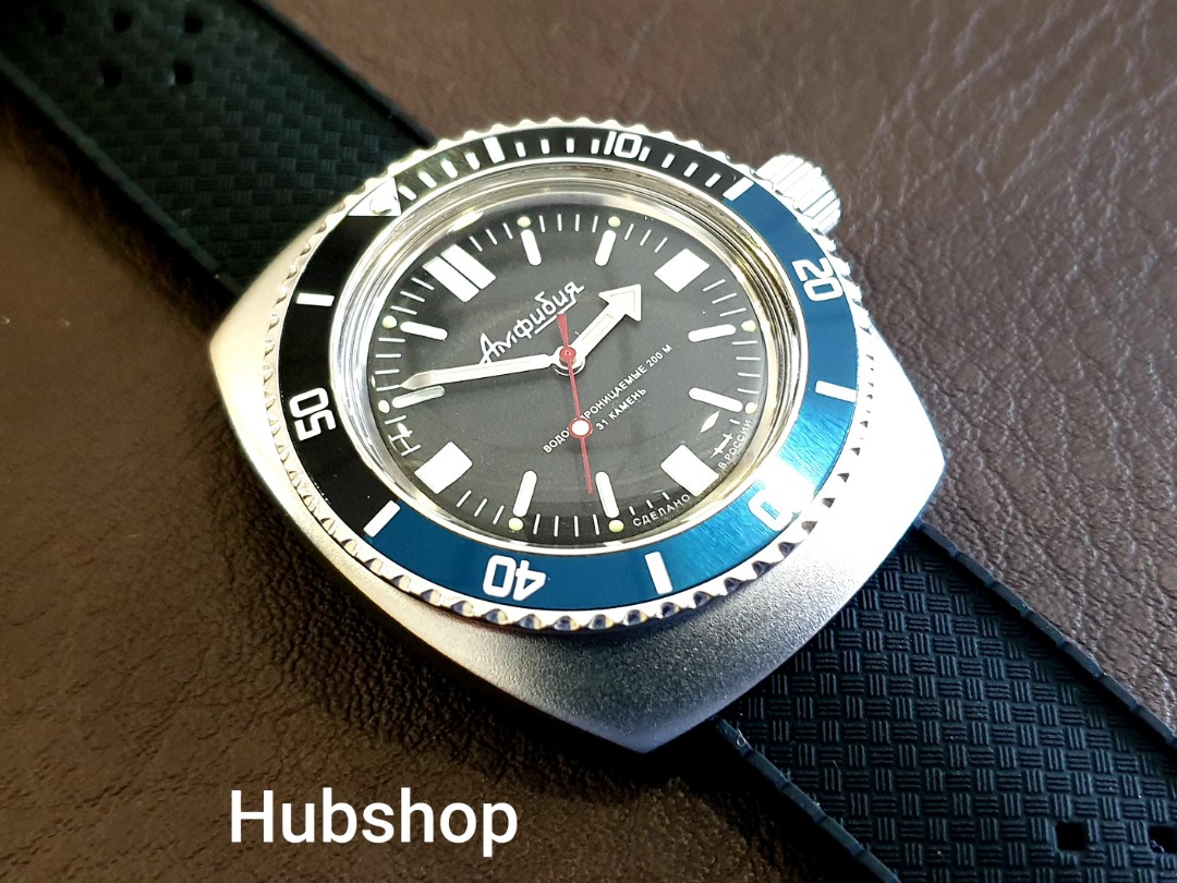 Vostok Amphibia Automatic Diver 200M with modded batman bezel., Men's ...