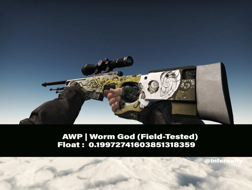AWP Worm God FT CSGO SKINS KNIVES, Video Gaming, Gaming Accessories ...