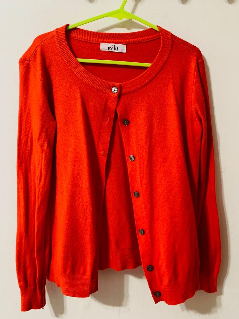 Bright red Jacket, Women's Fashion, Coats, Jackets and Outerwear on ...