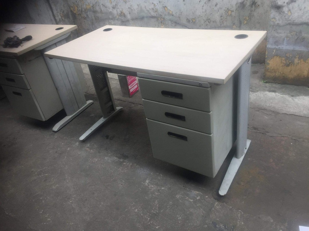 Heavy Duty Office Table / Desk with Drawer / Mobile Pedestal, Furniture ...