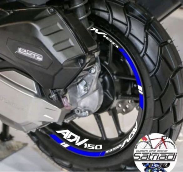 Honda ADV 150 Rims Sticker, Motorcycles, Motorcycle Accessories on ...