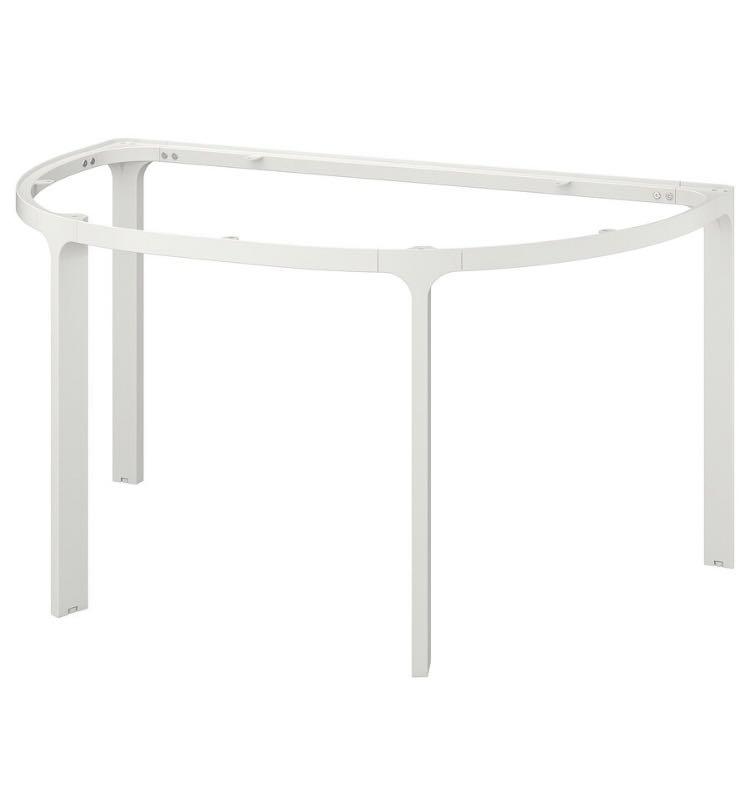 Ikea Bekant half round table, Furniture & Home Living, Furniture ...