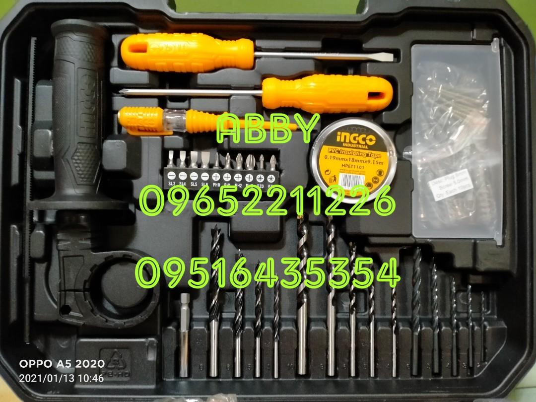 INGCO Impact Drill with Tool Set - 115 Pcs Tools Set, Commercial ...
