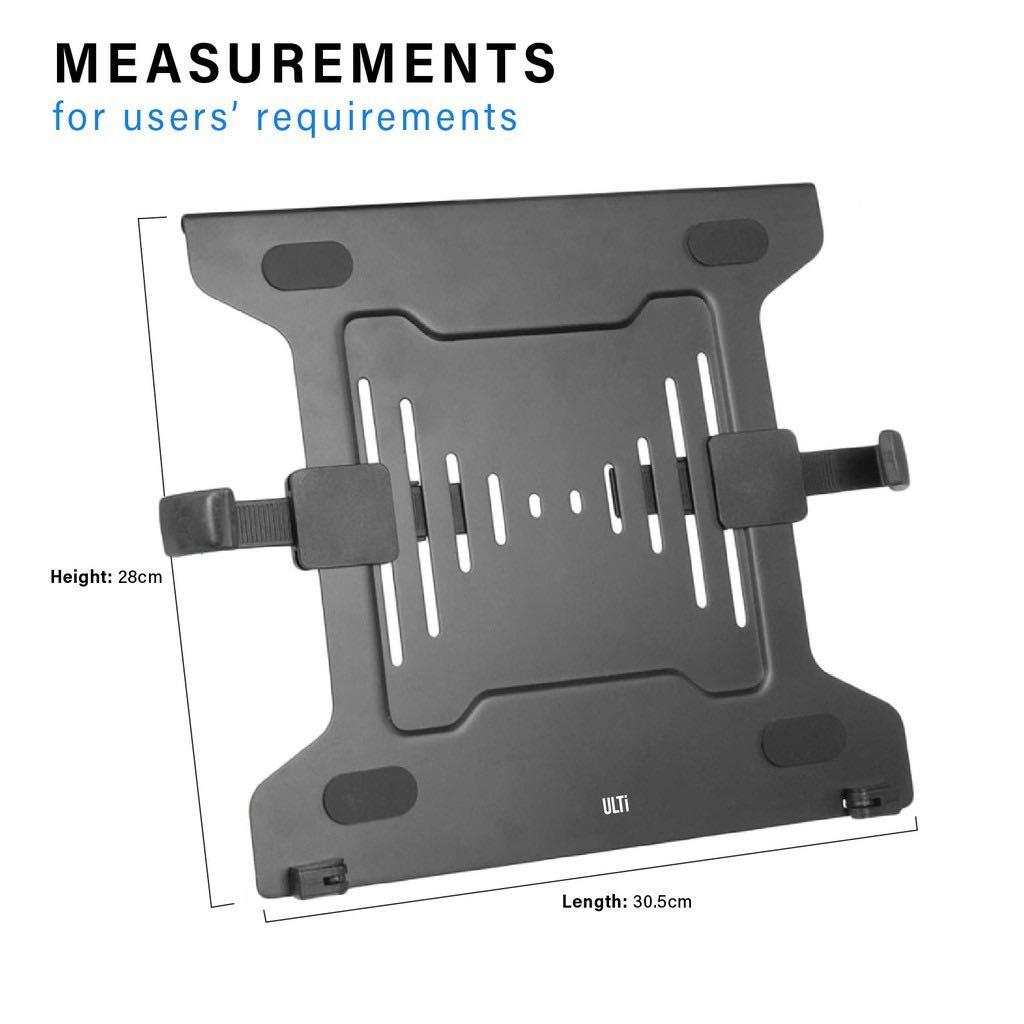 ULTi Laptop Mount Tray for Monitor Arms and Stands, Notebook Arm Mount ...