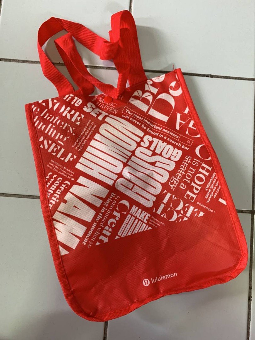 Lululemon Recycling Bag Red, Women's Fashion, Bags & Wallets, Tote Bags ...