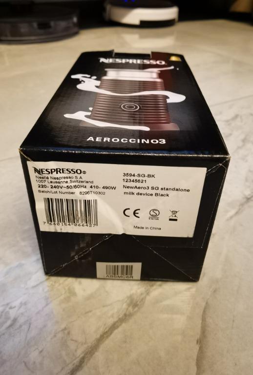 Nespresso Milk Frother & Steamer - Nespresso Aeroccino 3 Black, TV ...