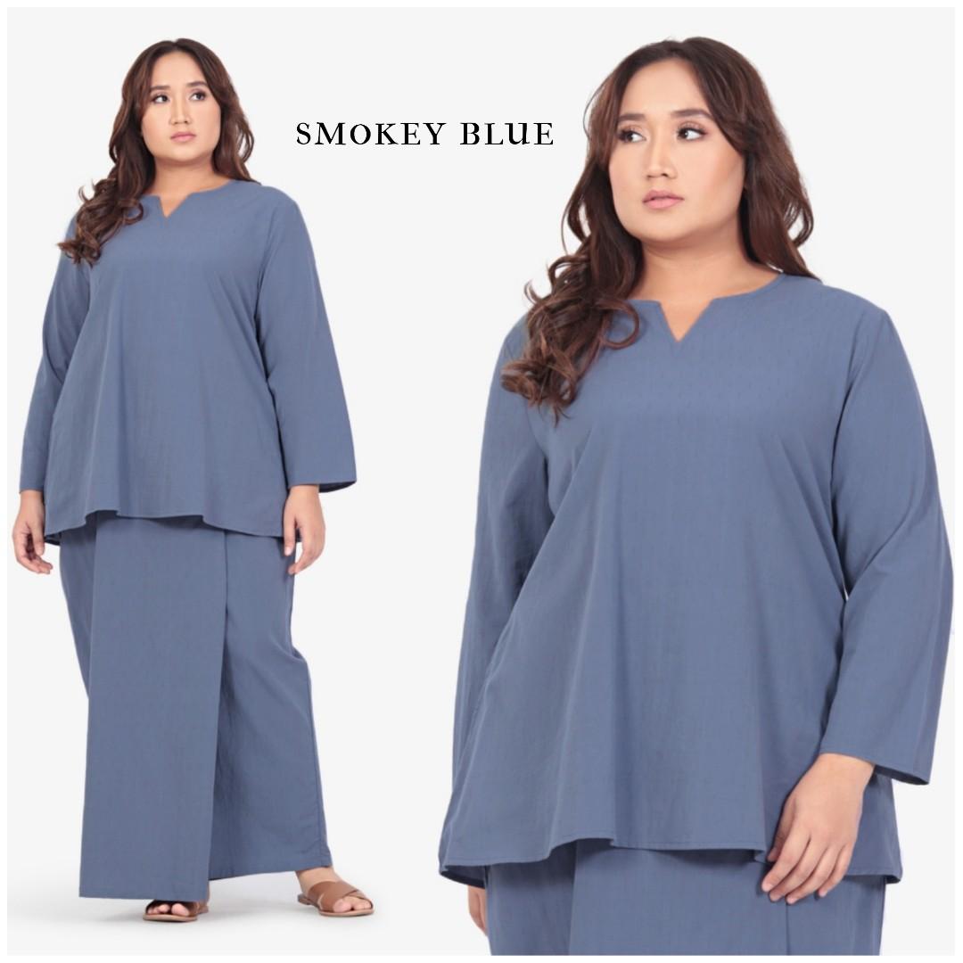 PLUS SIZE LINEN KEDAH KURUNG SET - instock limited!!!, Women's Fashion ...