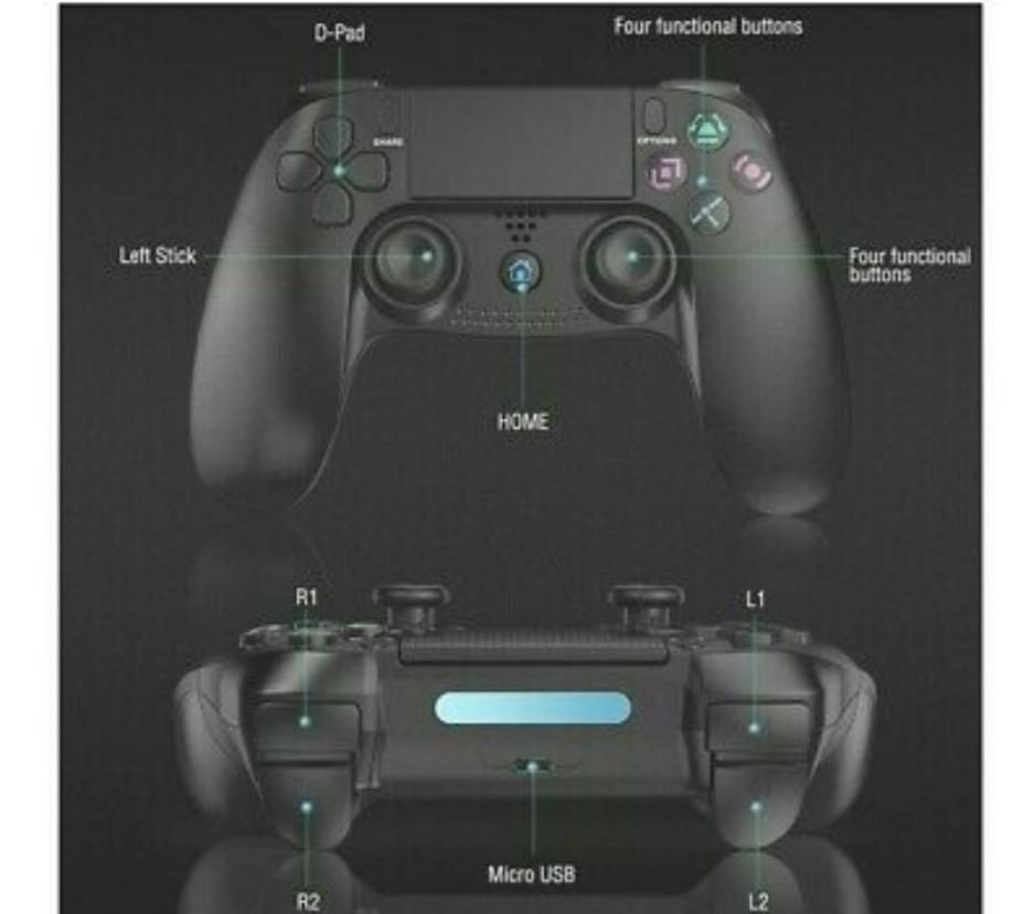 Powerlead 8951 Wireless Bluetooth Game Controller for PS4, Video Gaming ...