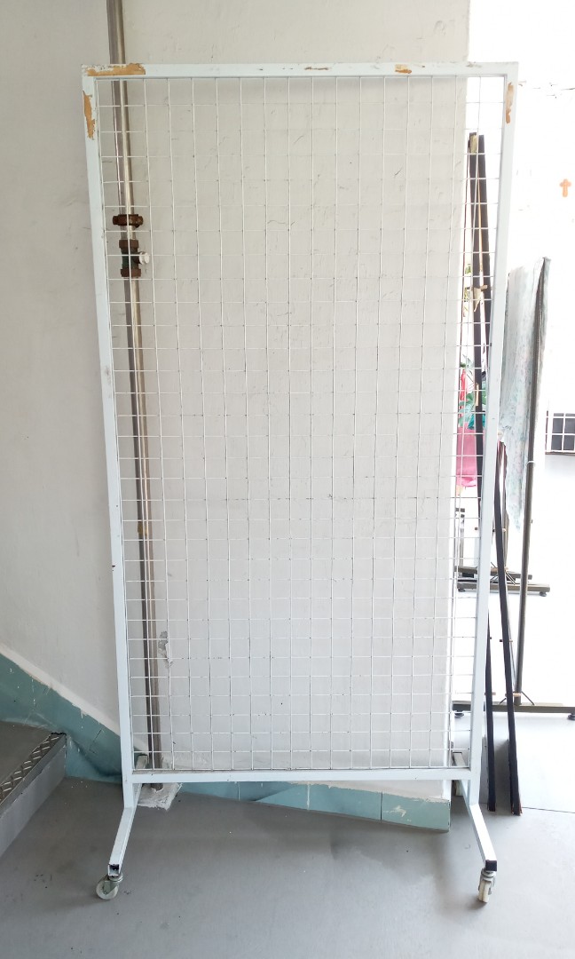 Steel Mesh Grid Rack with Wheels, Furniture & Home Living, Furniture ...