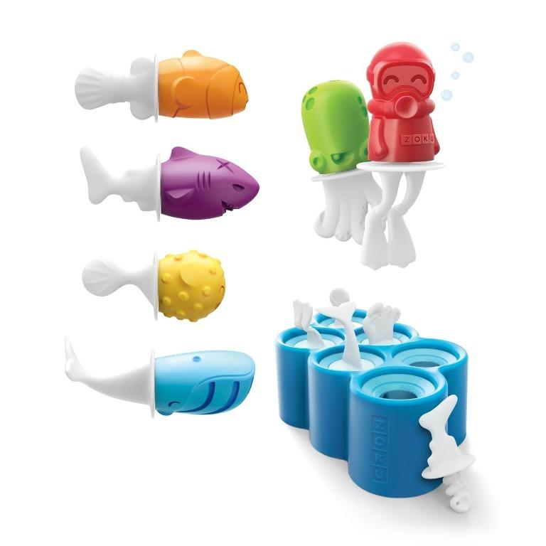 Zoku 6 Fish Pops - Traditional Ice Pop Molds, Food & Drinks, Chilled ...