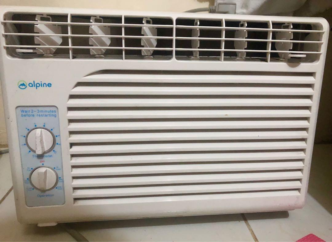 Alpine 0.5 HP window type aircon, TV & Home Appliances, Air ...