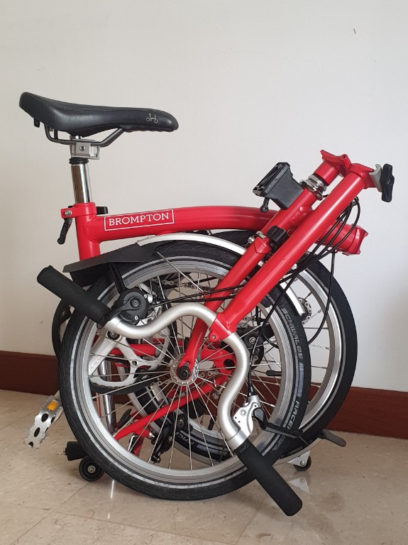 BROMPTON ROCKET RED H3L - 3 Speed Folding City Bike, Sports Equipment ...