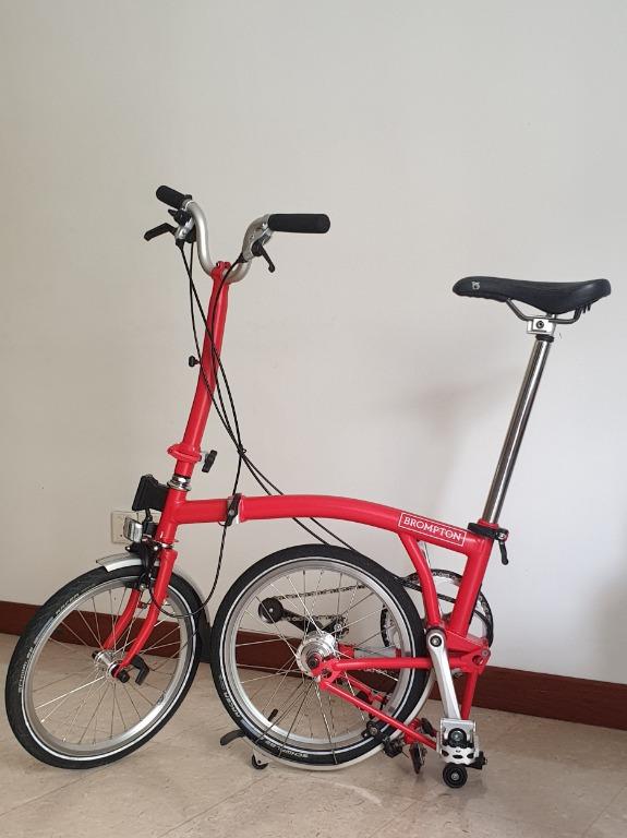 BROMPTON ROCKET RED H3L - 3 Speed Folding City Bike, Sports Equipment ...