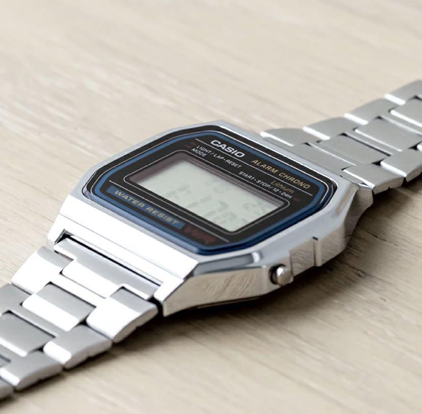 Casio A158WA-1D Vintage Digital Quartz A158WA-1D Steel Watch A158 Brand New, Men's Fashion ...