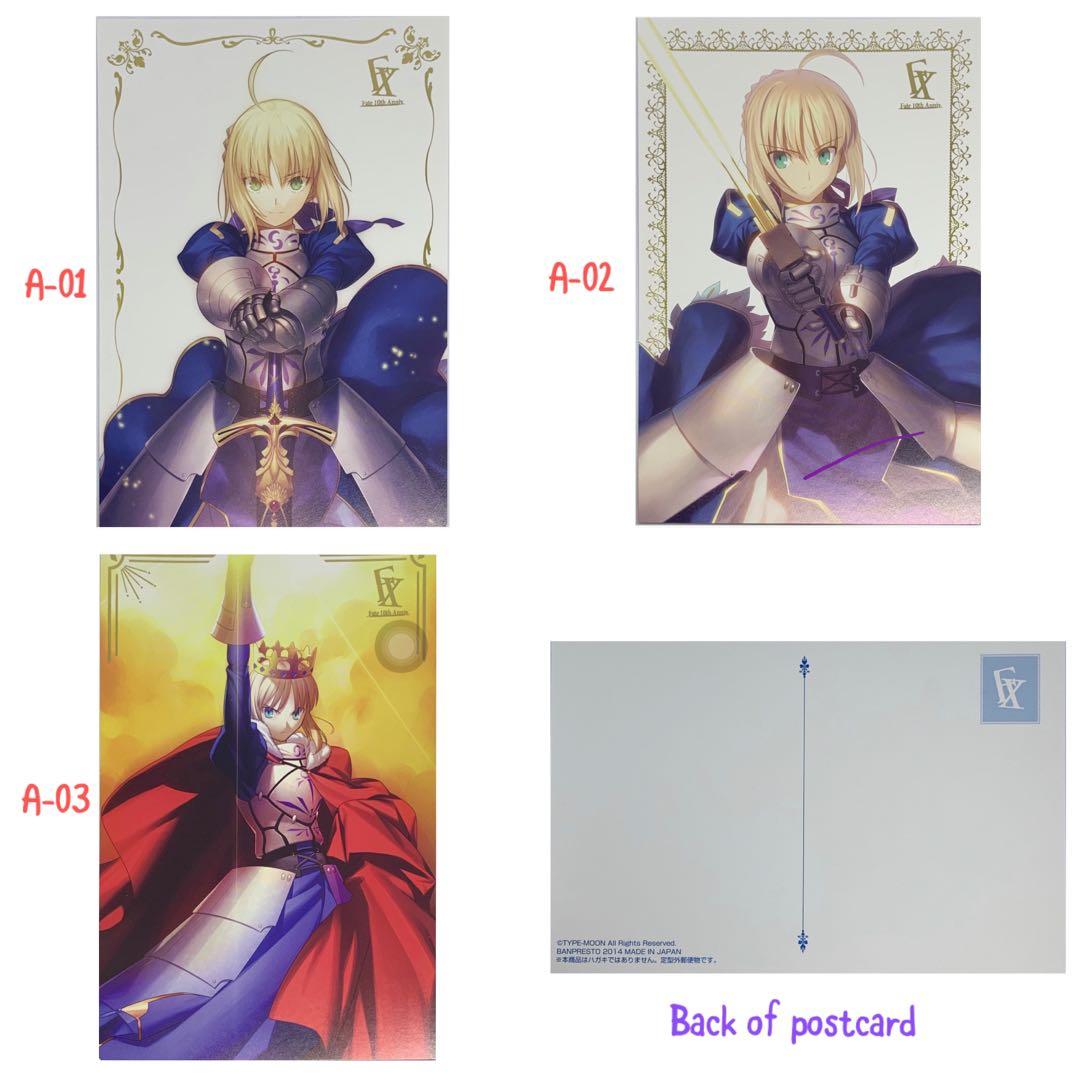 Fate Grand Order Saber Class Official Art Postcards FGO, Hobbies & Toys ...