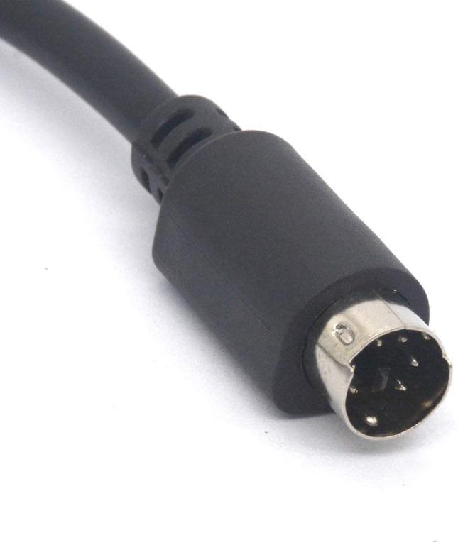 FreeDelivery PS/2 to AT Keyboard Cable Adapter - 6 Pin Mini Din Male to ...