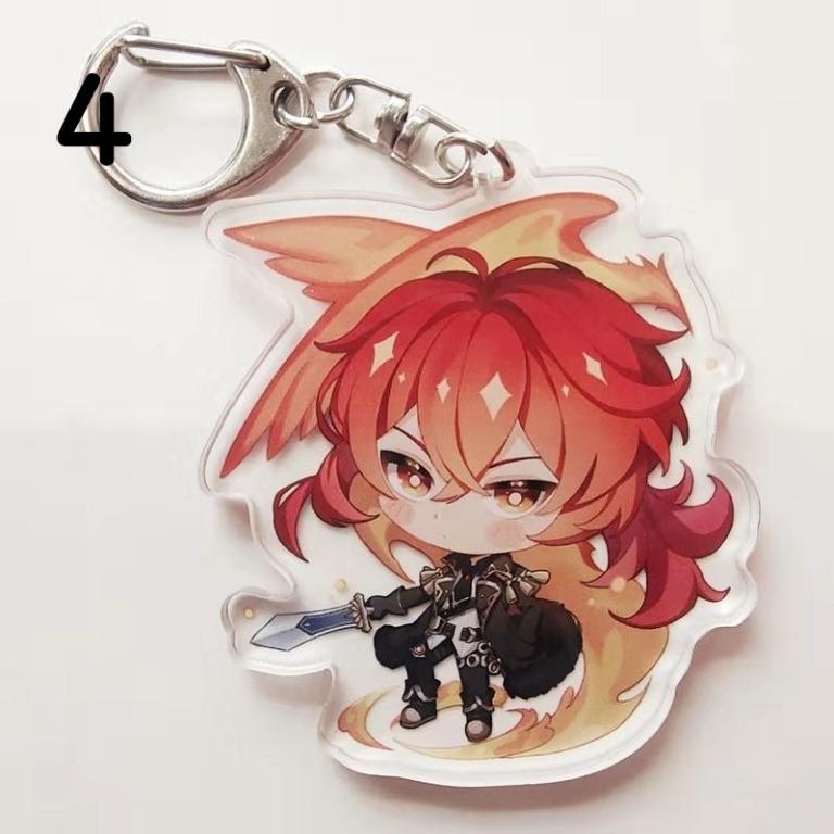 Genshin Impact Acrylic Keychain Keyring 6cm game genshin impact merch ...