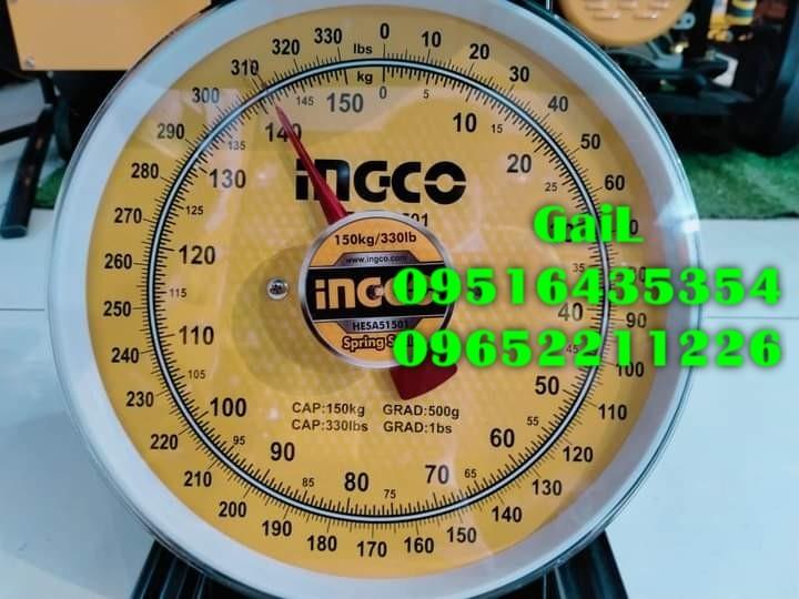 INGCO 60kg. / 150kg. Spring Scale / Manual Weighing Scale, Commercial ...