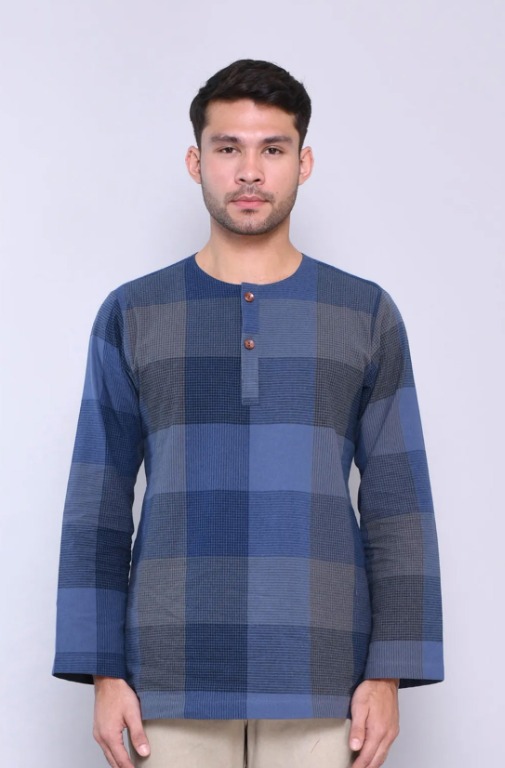 Kurta Raya XL Blue with tag, Men's Fashion, Tops & Sets, Formal Shirts ...