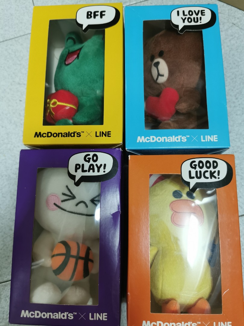 line friends soft toy plush bear duck frog, Hobbies & Toys, Toys ...