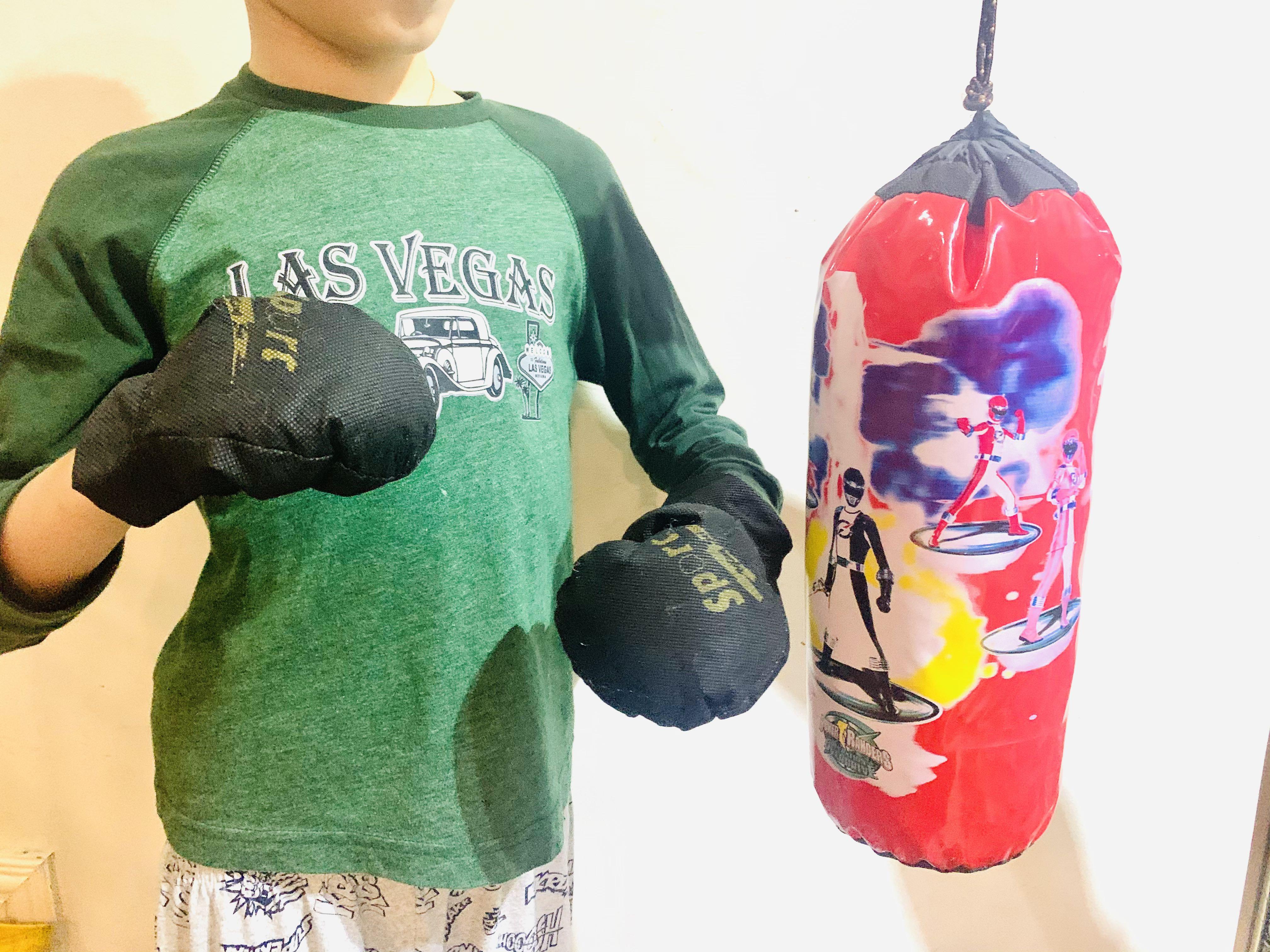 Power Rangers Punching Bag and Gloves for little boys, Hobbies & Toys ...