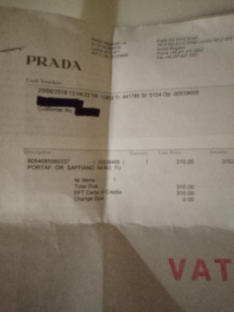 PRADA Men WALLET original with receipt, Men's Fashion, Watches ...