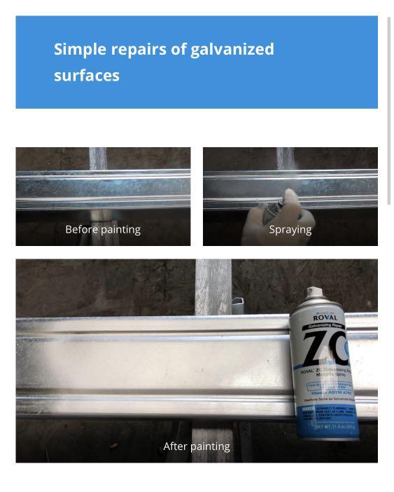 日本 ROVAL 鍍鋅噴漆 鉛水噴漆ZC Spray Galvanizing Repair Metallic Spray Japanese ...
