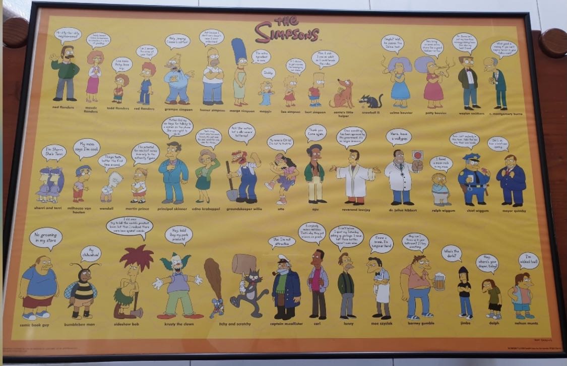 The Simpsons poster, Hobbies & Toys, Stationery & Craft, Art & Prints ...