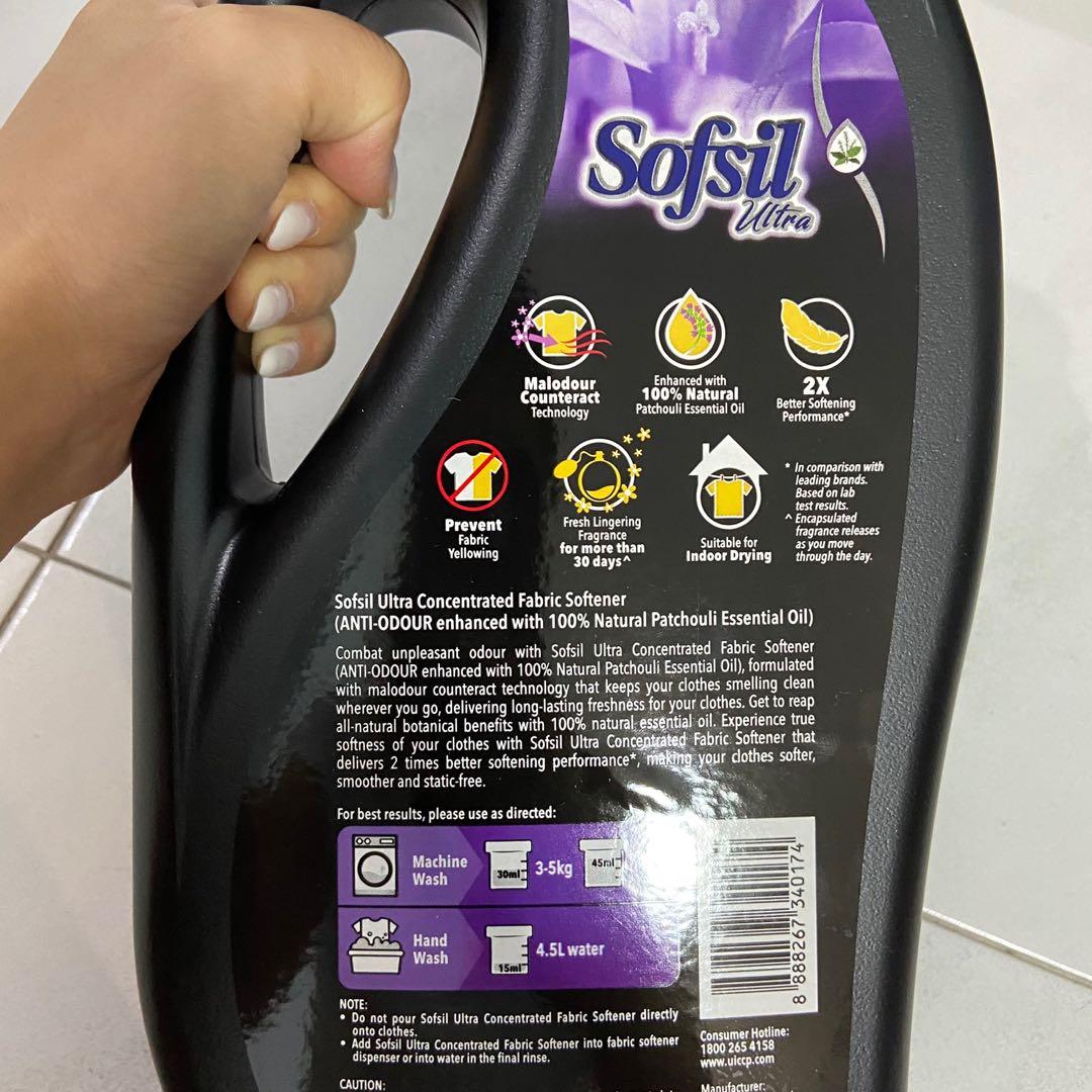 Sofsil Ultra anti-odour concentrated fabric softener, Furniture & Home ...